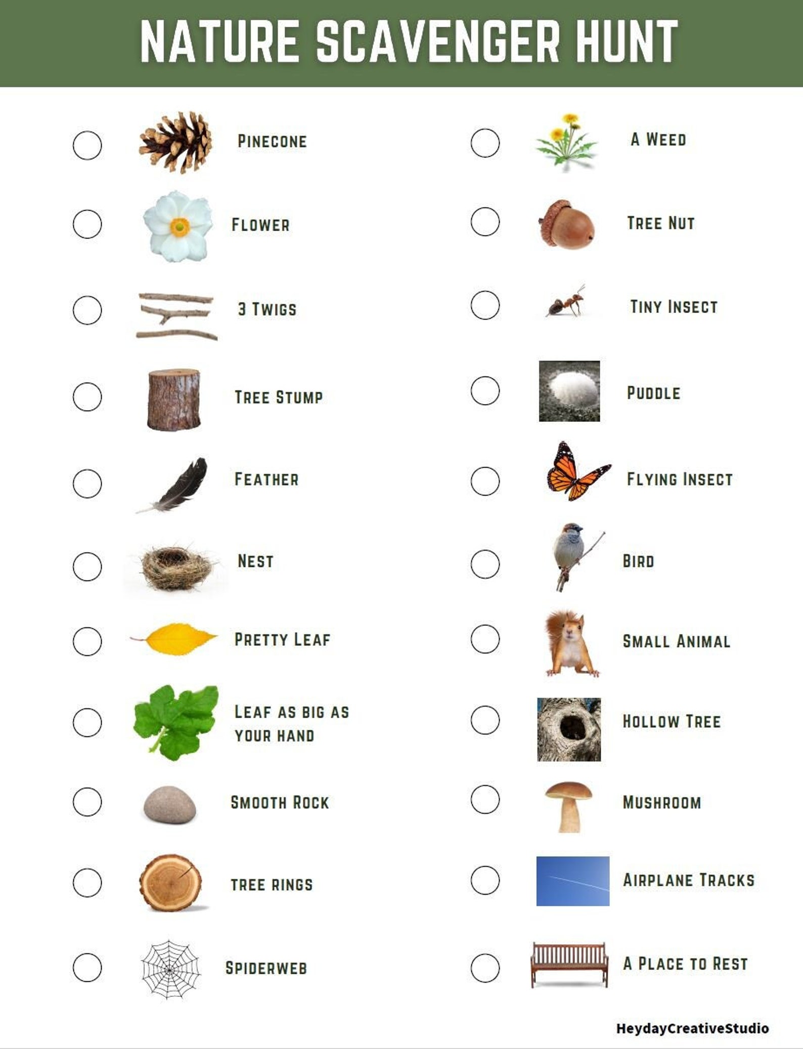 Nature Scavenger Hunt, Kids Outdoor Activity (digital Download) - Etsy