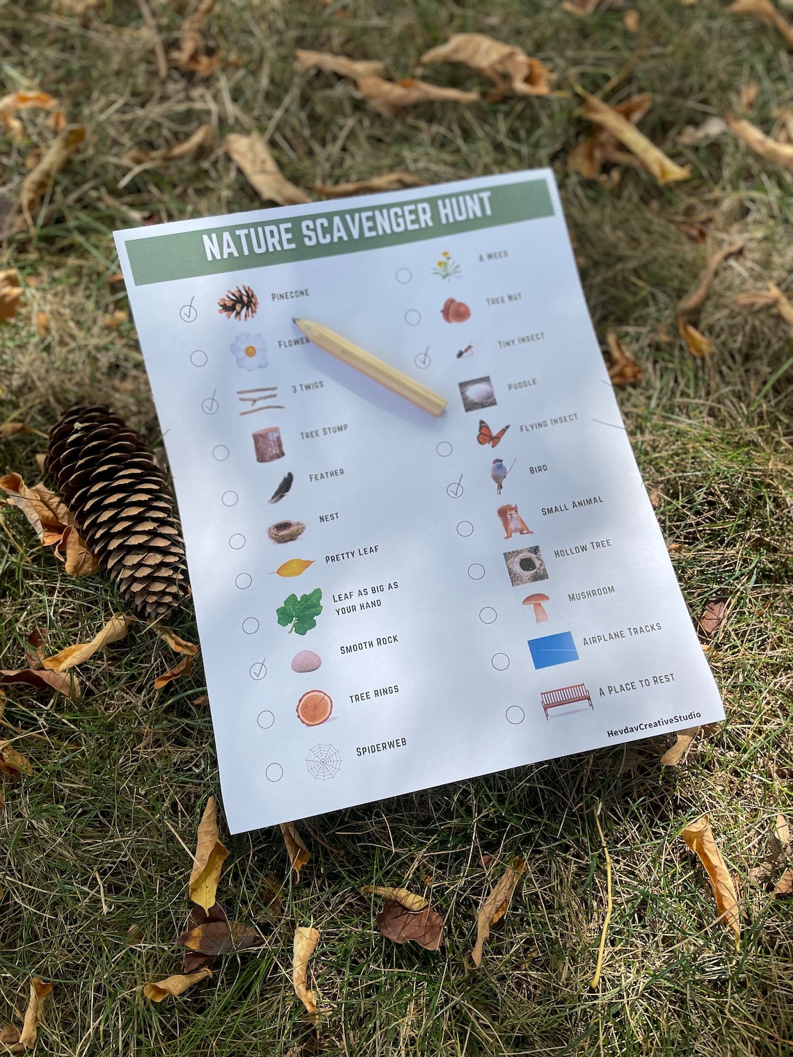 Nature Scavenger Hunt Digital Download Printable File, Outdoors Game ...