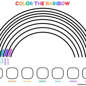 Color the Rainbow Activity for Preschool Kindergarten, Color ...