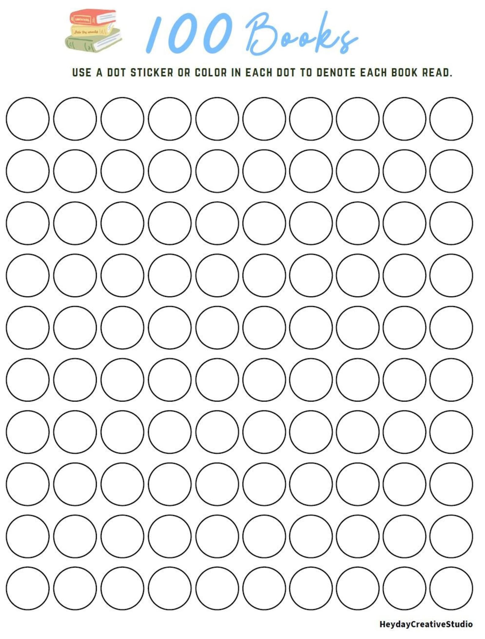 100 Books Digital Download Printable File - Etsy