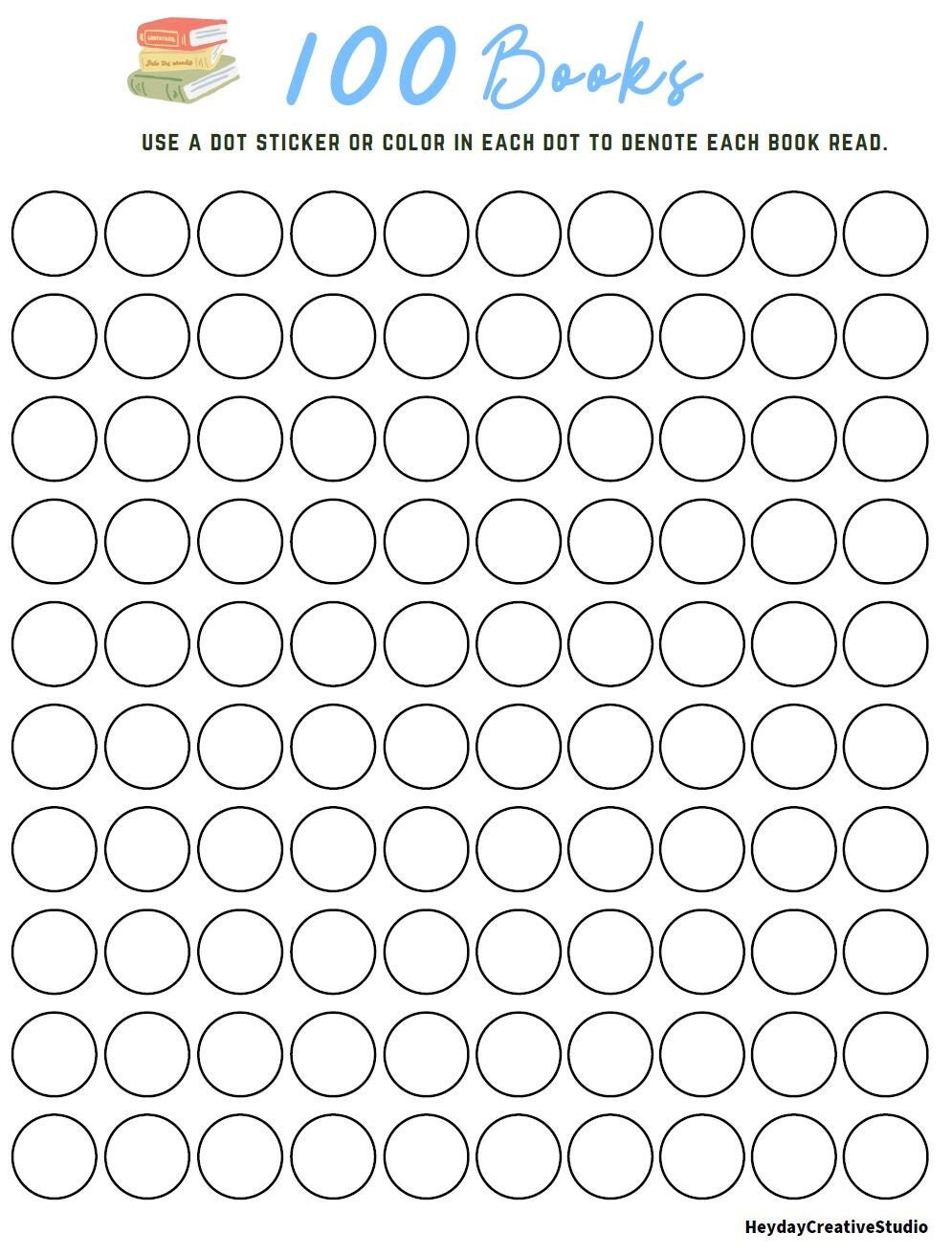 100 Books Digital Download Printable File - Etsy