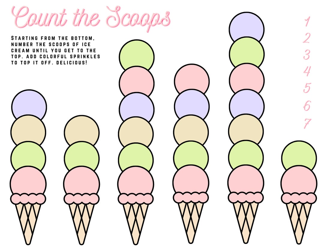 Scoop Count Digital Download Printable - Etsy