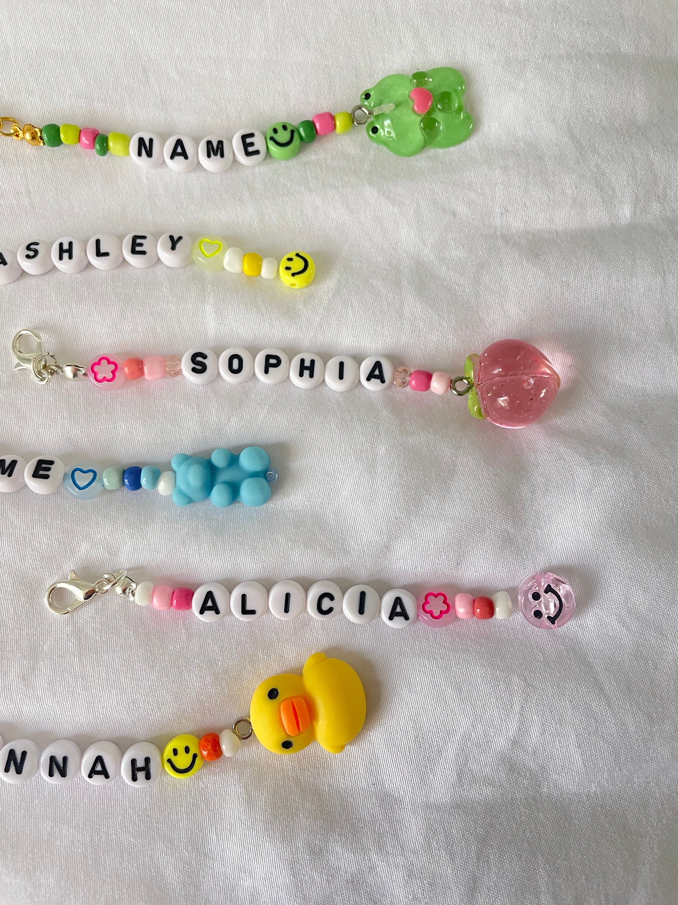 Custom Name Keychain Custom Name Tag Personalized Keychain Bead ...