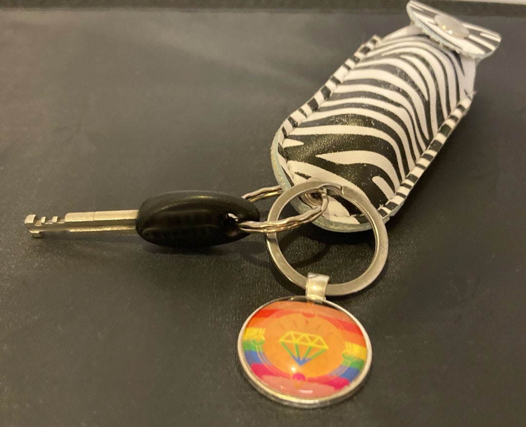 Rainbow Pride Keychain - Etsy