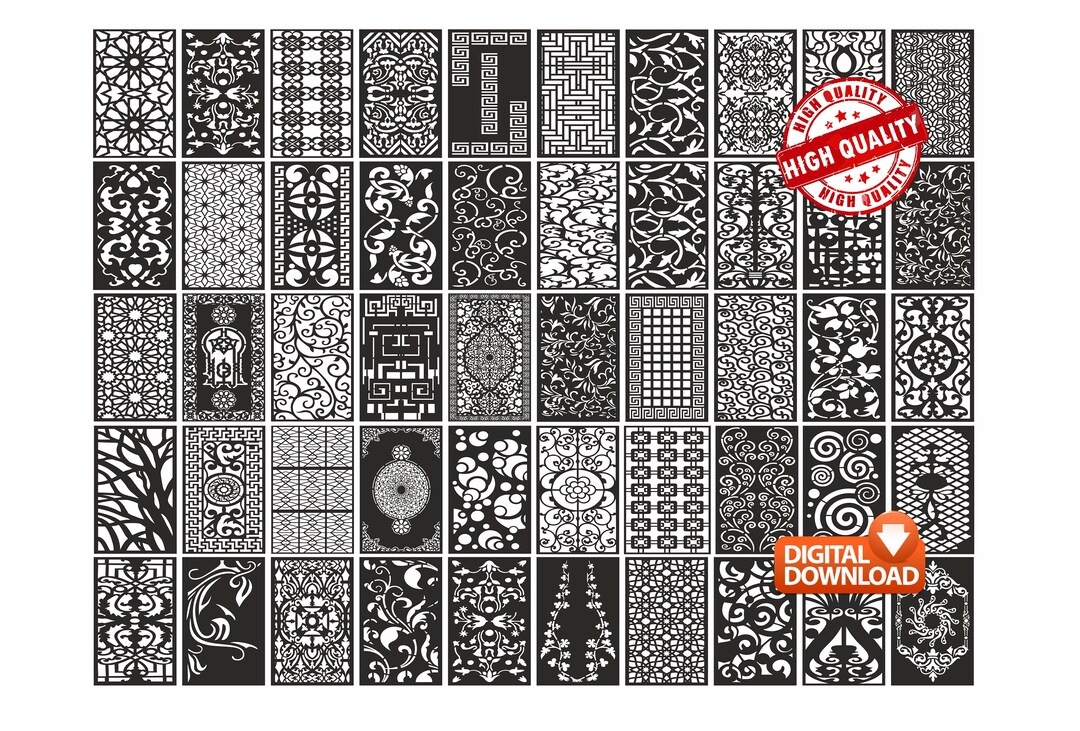 Panel Collection Series-h 50 CNC Files Panel Dxf Laser Cutting , Plasma ...