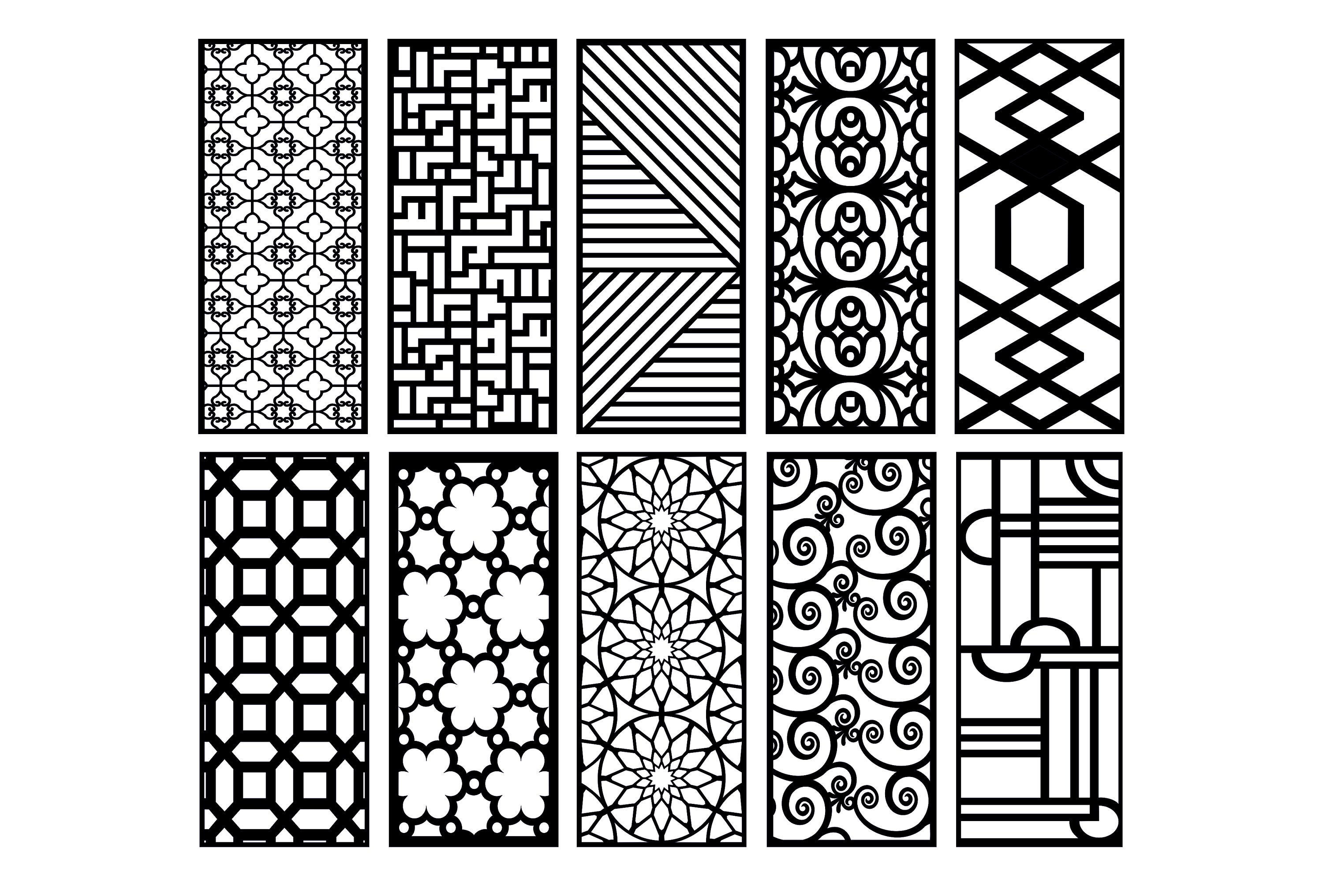 Panel Collection Series-d 50 CNC Files Panel Dxf Laser Cutting , Plasma ...