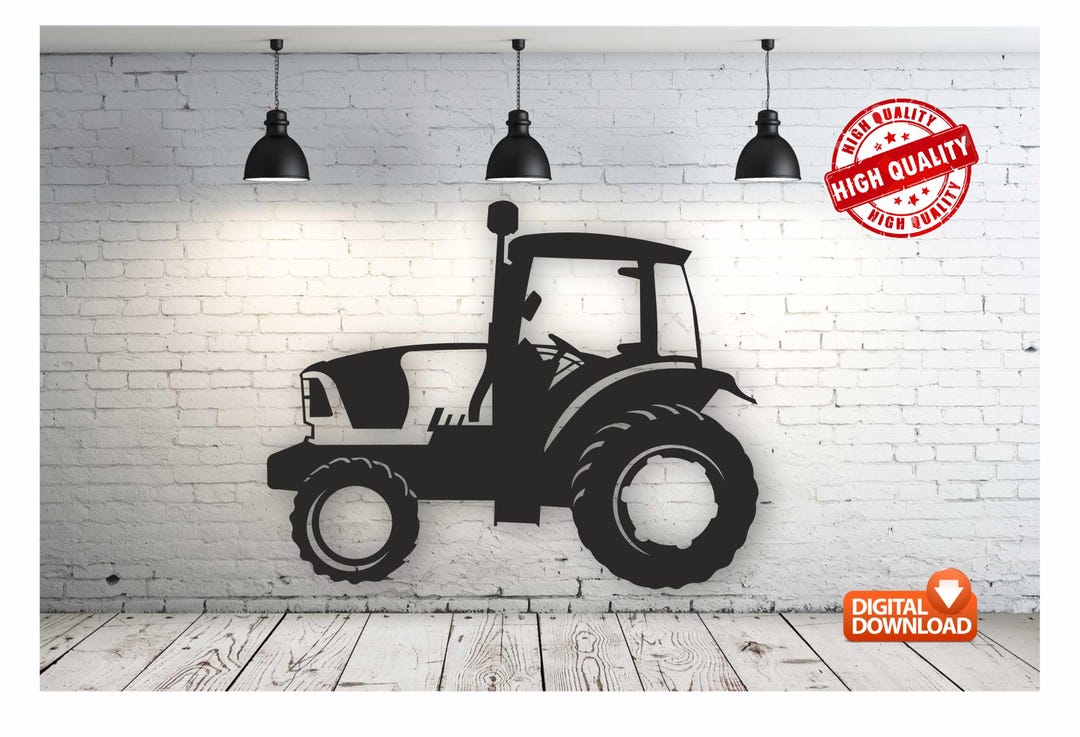 Metal Tractor Wall Art Decor Vector File for Laser Cutting , Plasma ...