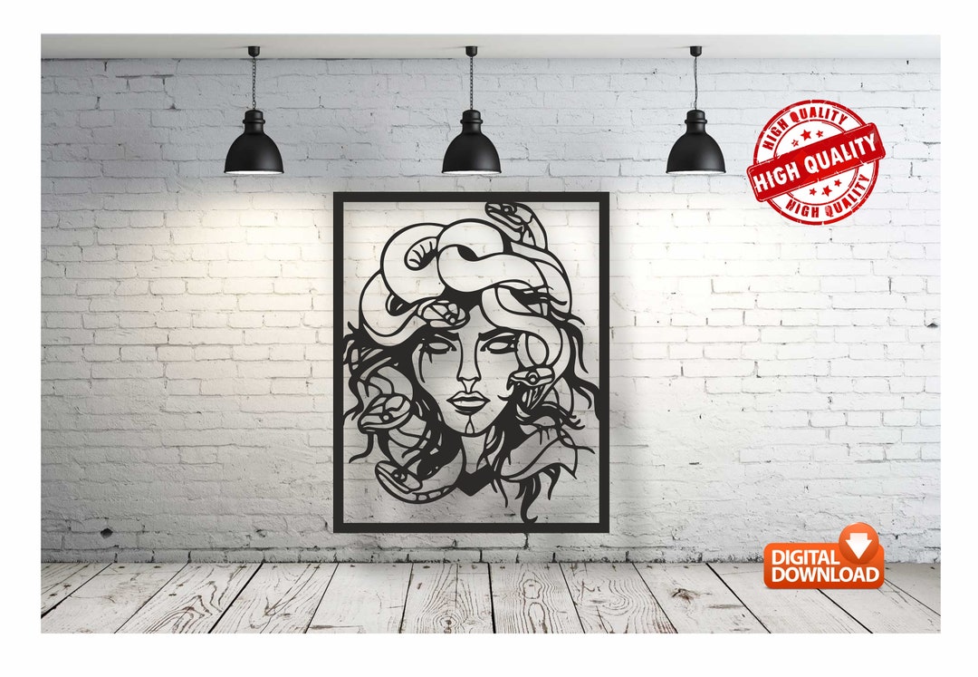 Medusa Wall Art Decor: Laser Cut CNC Vector File (digital Download) - Etsy