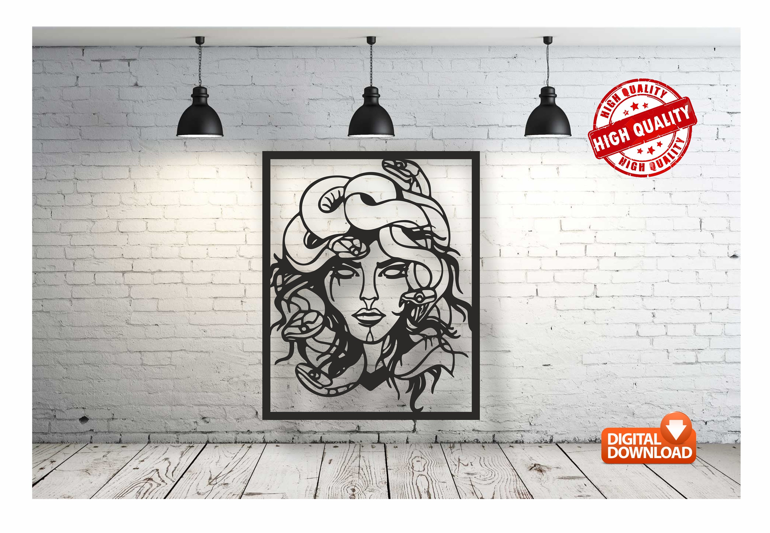 Medusa Wall Art Decor: Laser Cut CNC Vector File (digital Download) - Etsy