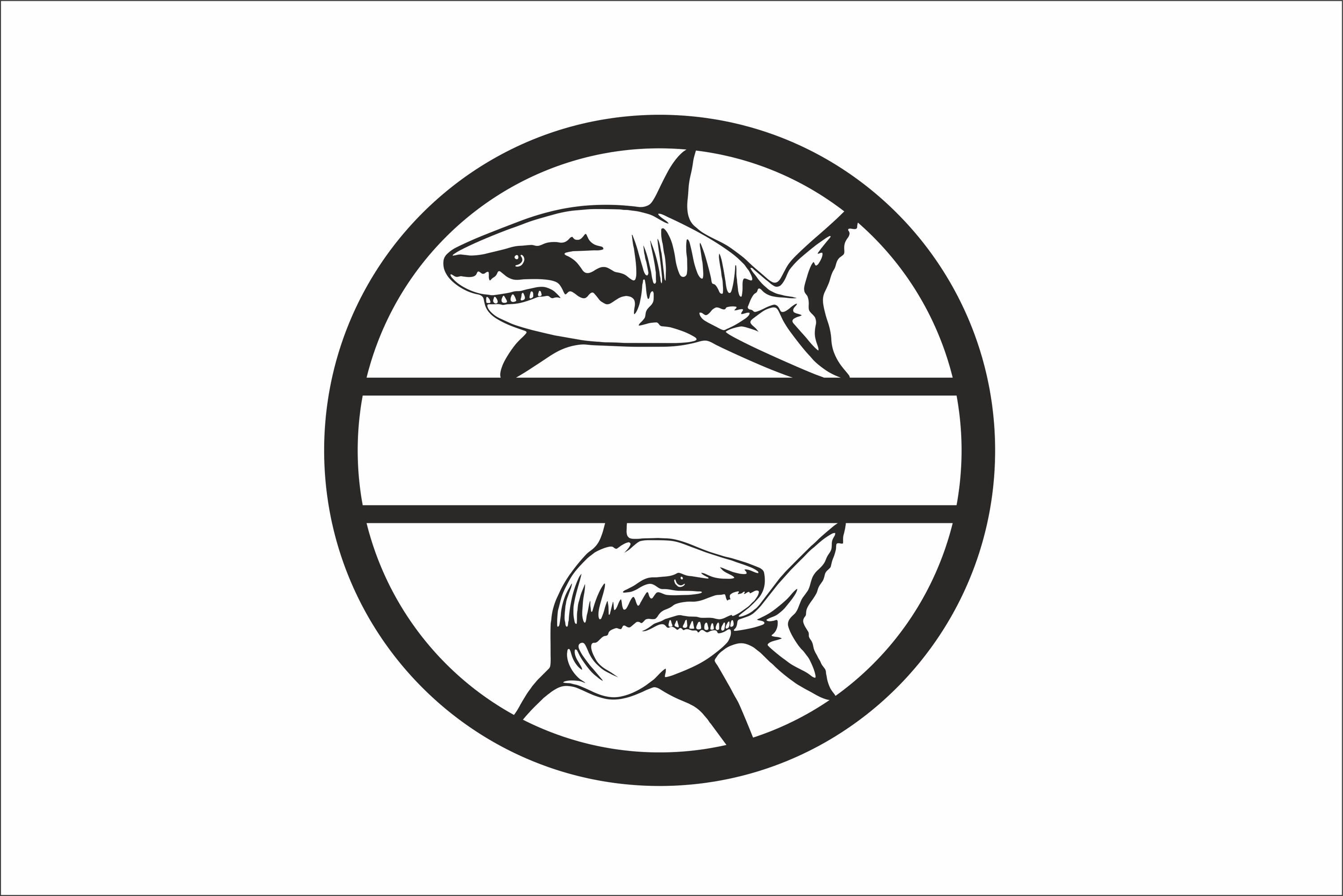 Shark Name Sign SVG: Laser Cut Wall Art Template (svg, Dxf, Ai, Pdf ...