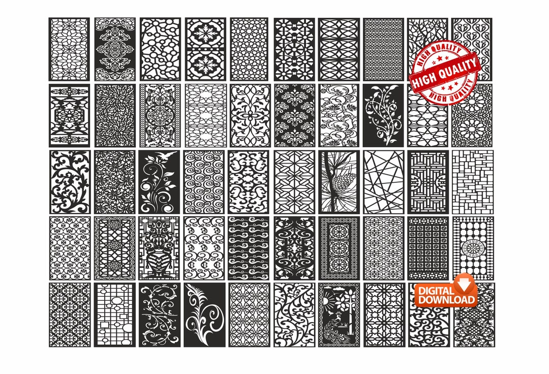 Panel Collection Series-f 50 CNC Files Panel Dxf Laser Cutting , Plasma ...