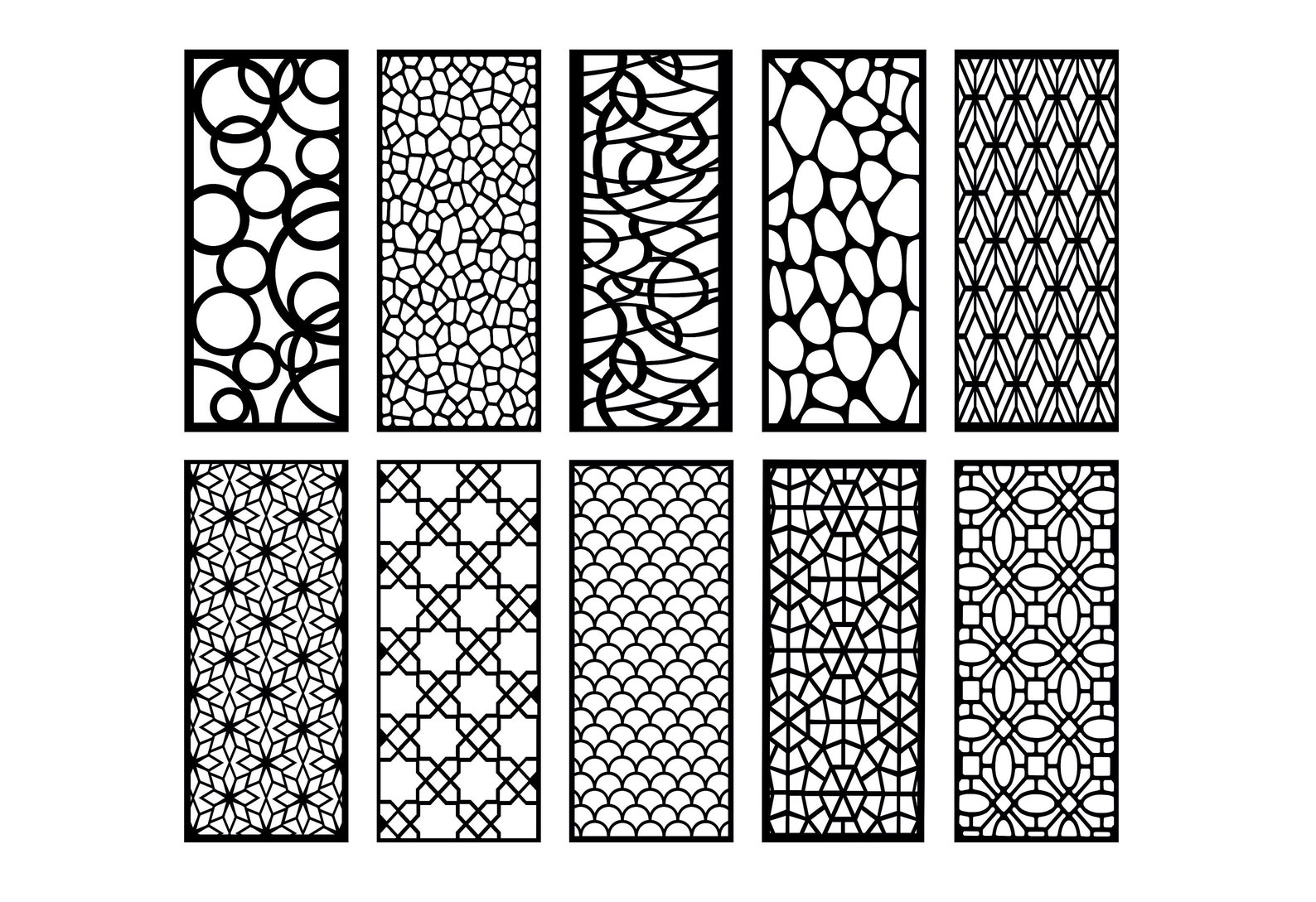 Panel Collection Series-a 50 CNC Files Panel Dxf Laser Cutting , Plasma ...