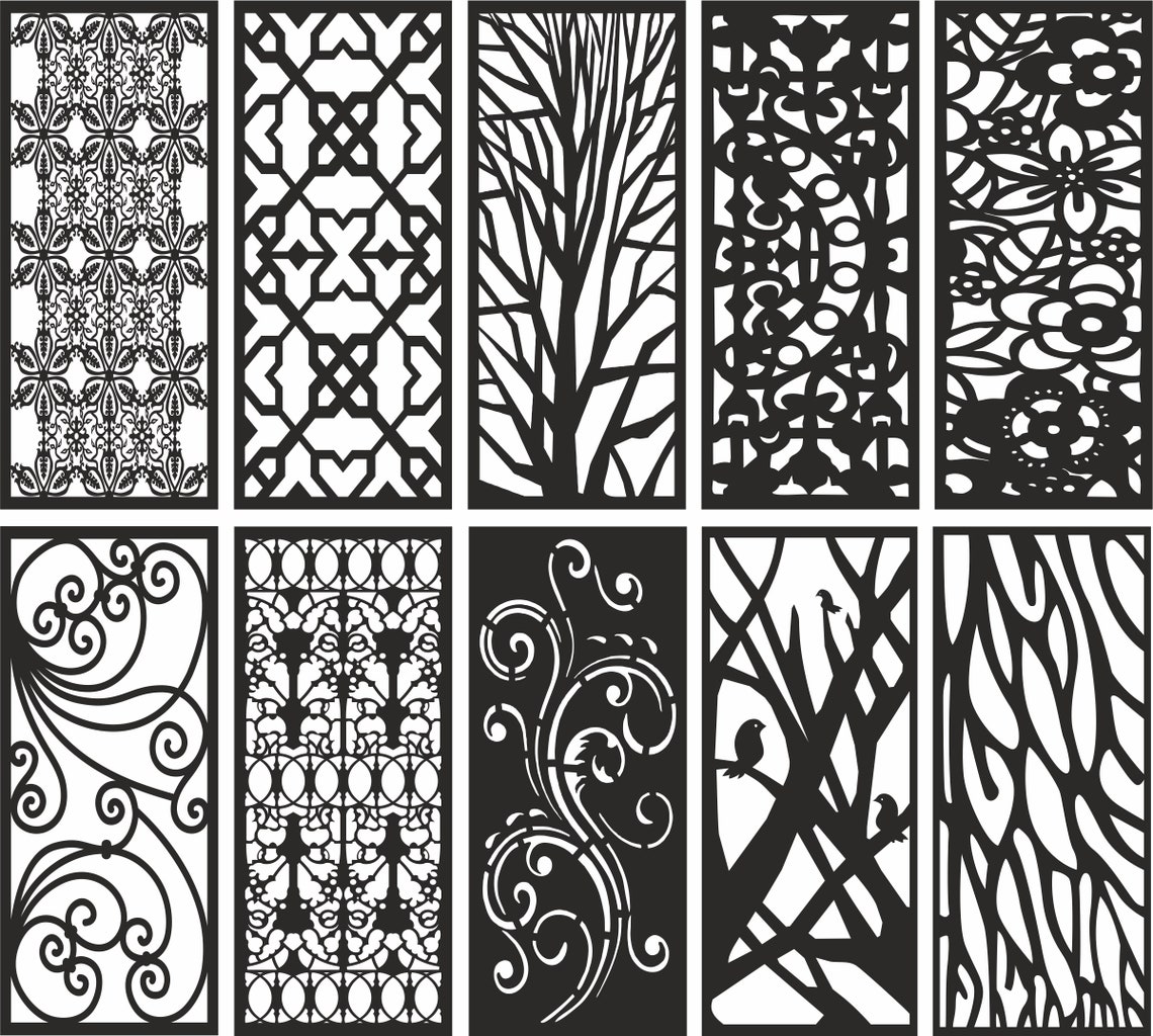 Panel Collection Series-g 50 CNC Files Panel Dxf Laser Cutting - Etsy