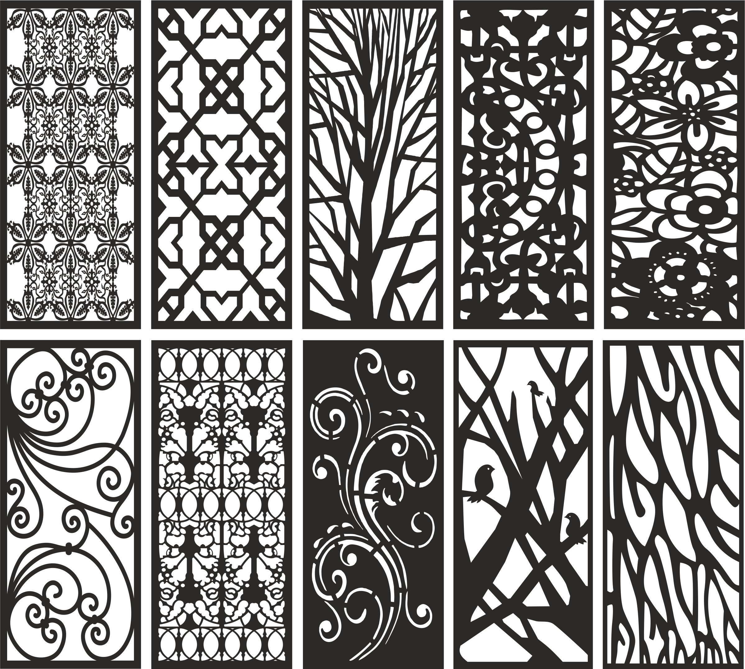 Panel Collection Series-g 50 CNC Files Panel Dxf Laser Cutting - Etsy