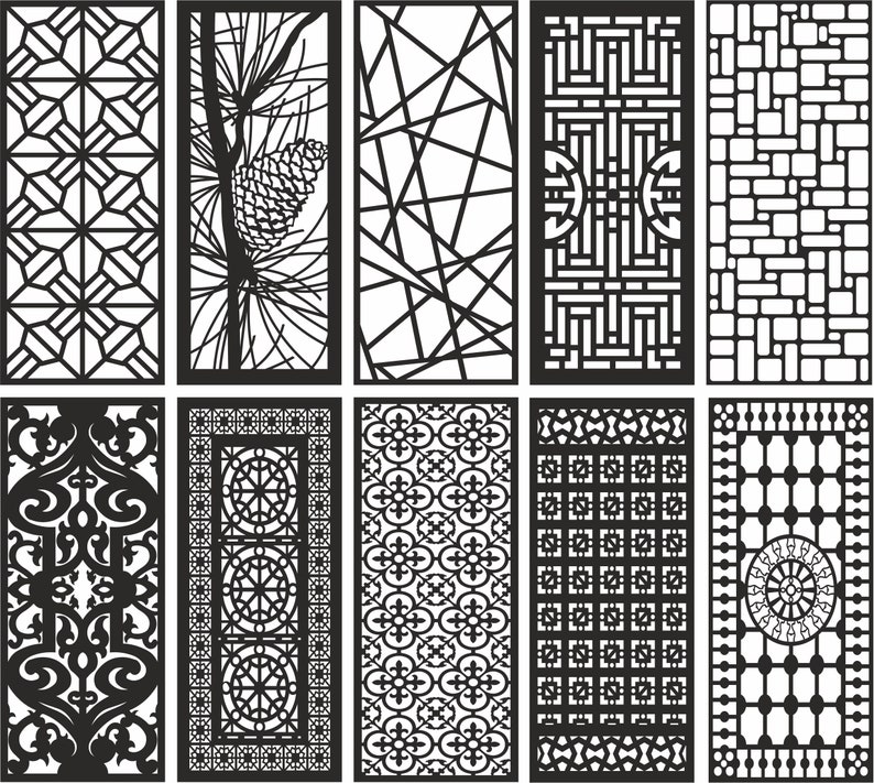 Panel Collection Series-f 50 CNC Files Panel Dxf Laser Cutting , Plasma ...