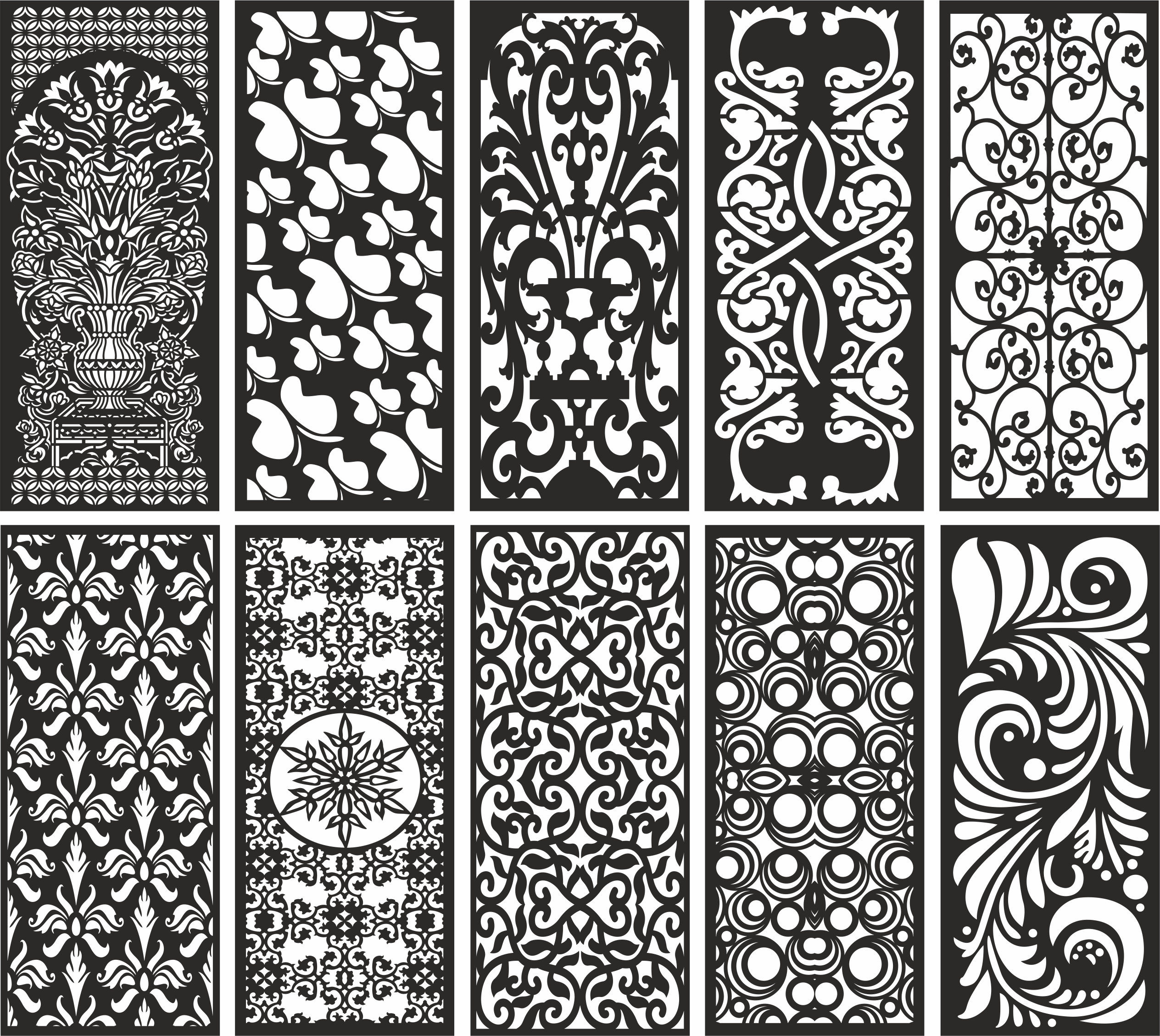 Panel Collection Series-i 50 CNC Files Panel Dxf Laser Cutting - Etsy