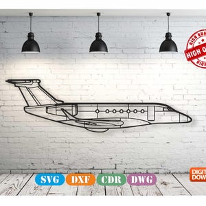 Embraer Praetor 600 Aircraft Silhouette Metal Wall Art Decor Laser ...