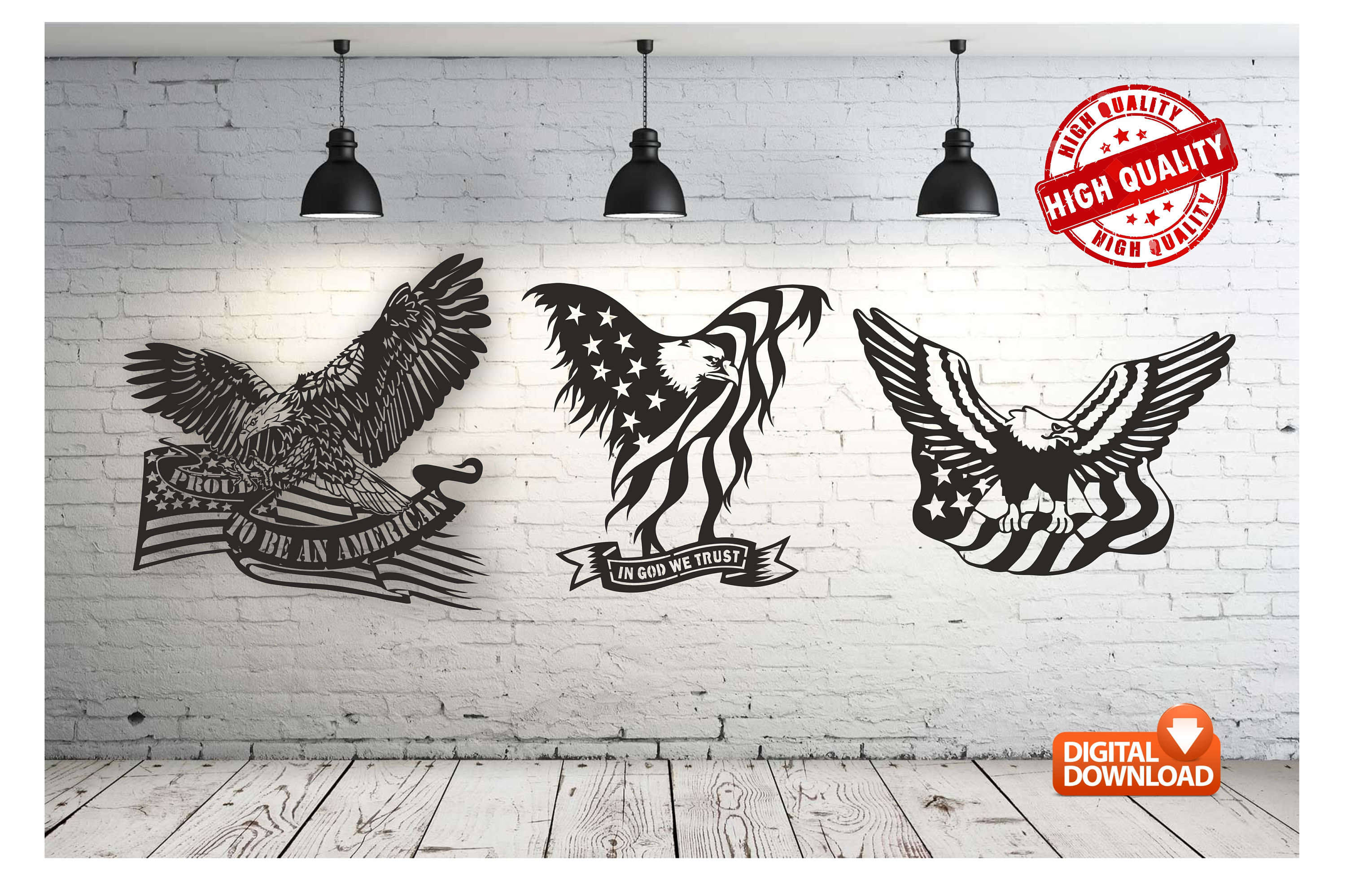 American Eagle Wall Decor Collection - Perfect for Laser and Plasma ...