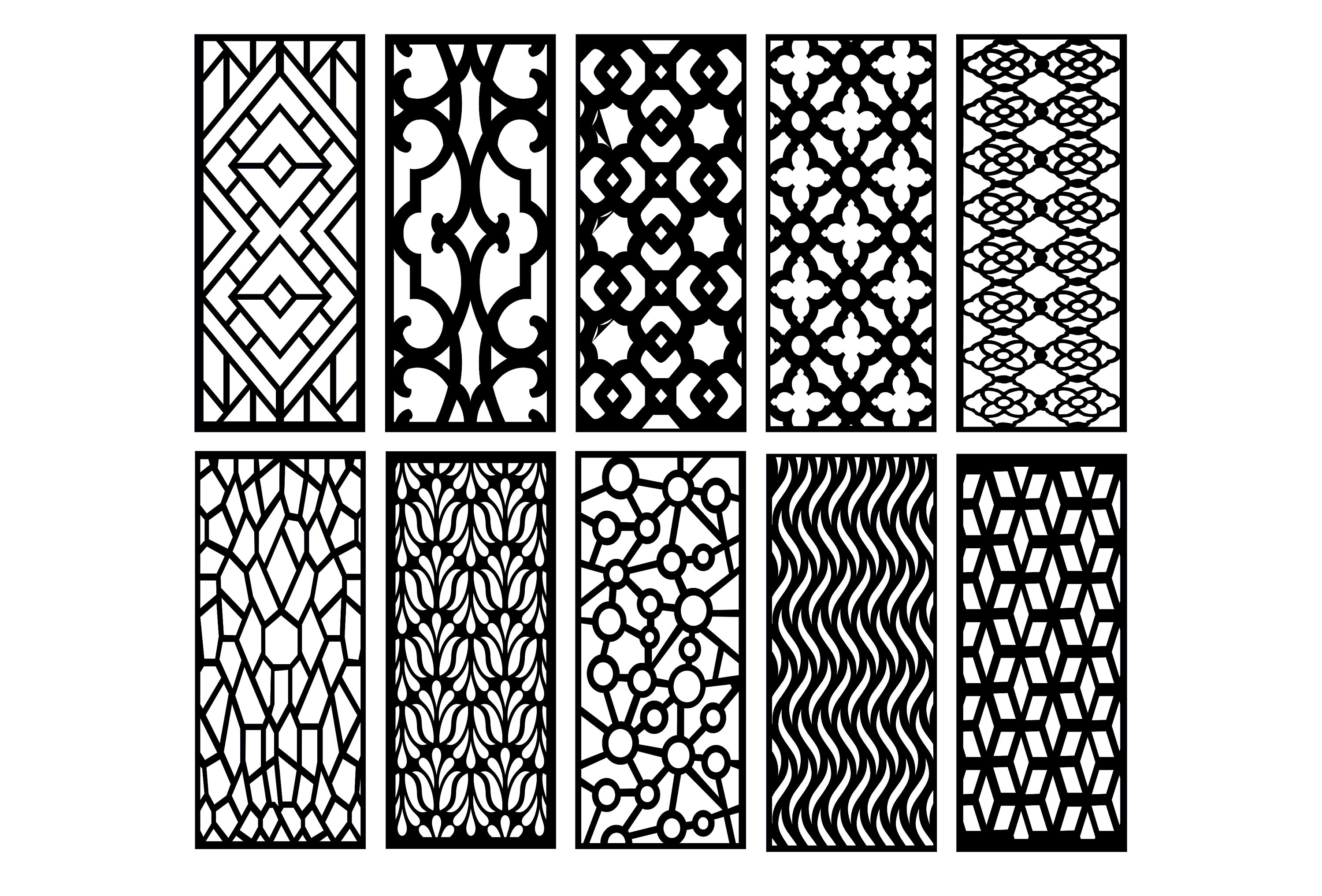 Panel Collection Series-d 50 CNC Files Panel Dxf Laser Cutting , Plasma ...