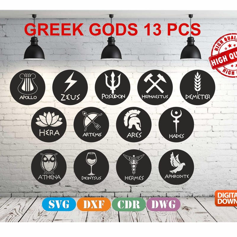 12 Gods of Greece - Etsy