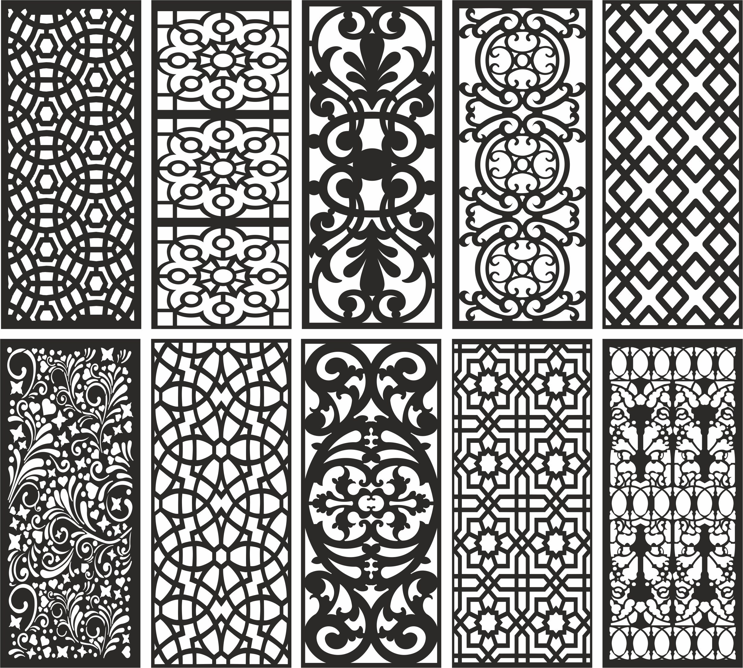 Panel Collection Series-l 50 CNC Files Panel Dxf Laser Cutting - Etsy