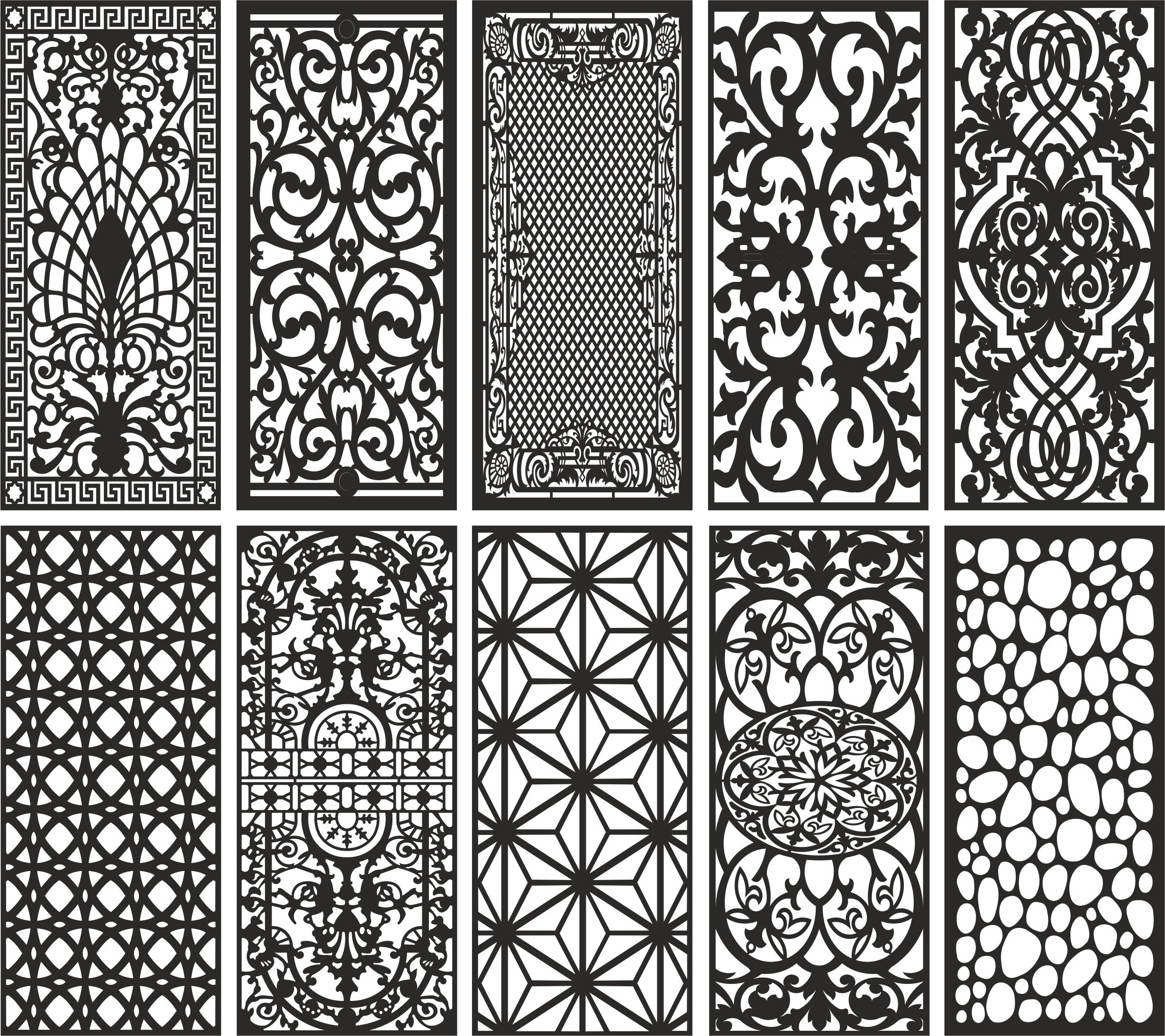 Panel Collection Series-m 50 CNC Files Panel Dxf Laser Cutting , Plasma ...