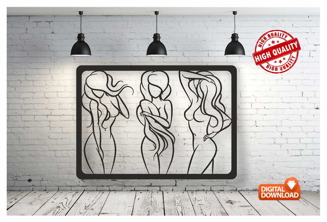 Woman Wall Art Decor: Laser Cut CNC Vector File (digital Download) - Etsy