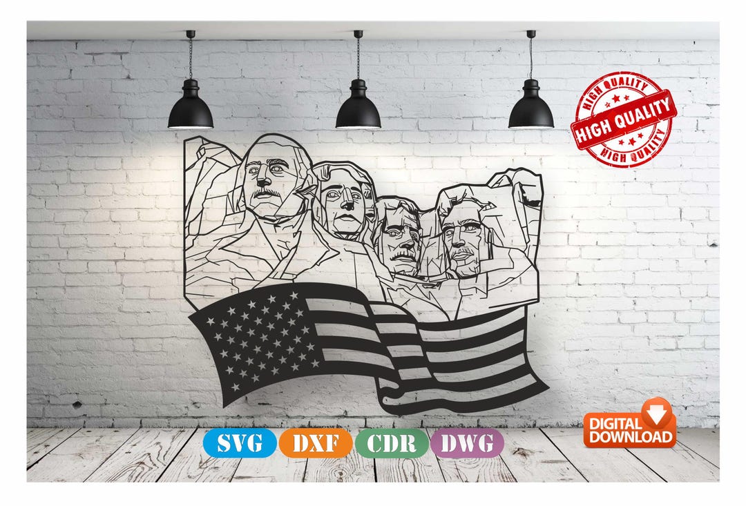 Mount Rushmore & Soldier Svg Bundle, Patriotic American Flag CNC Cut ...