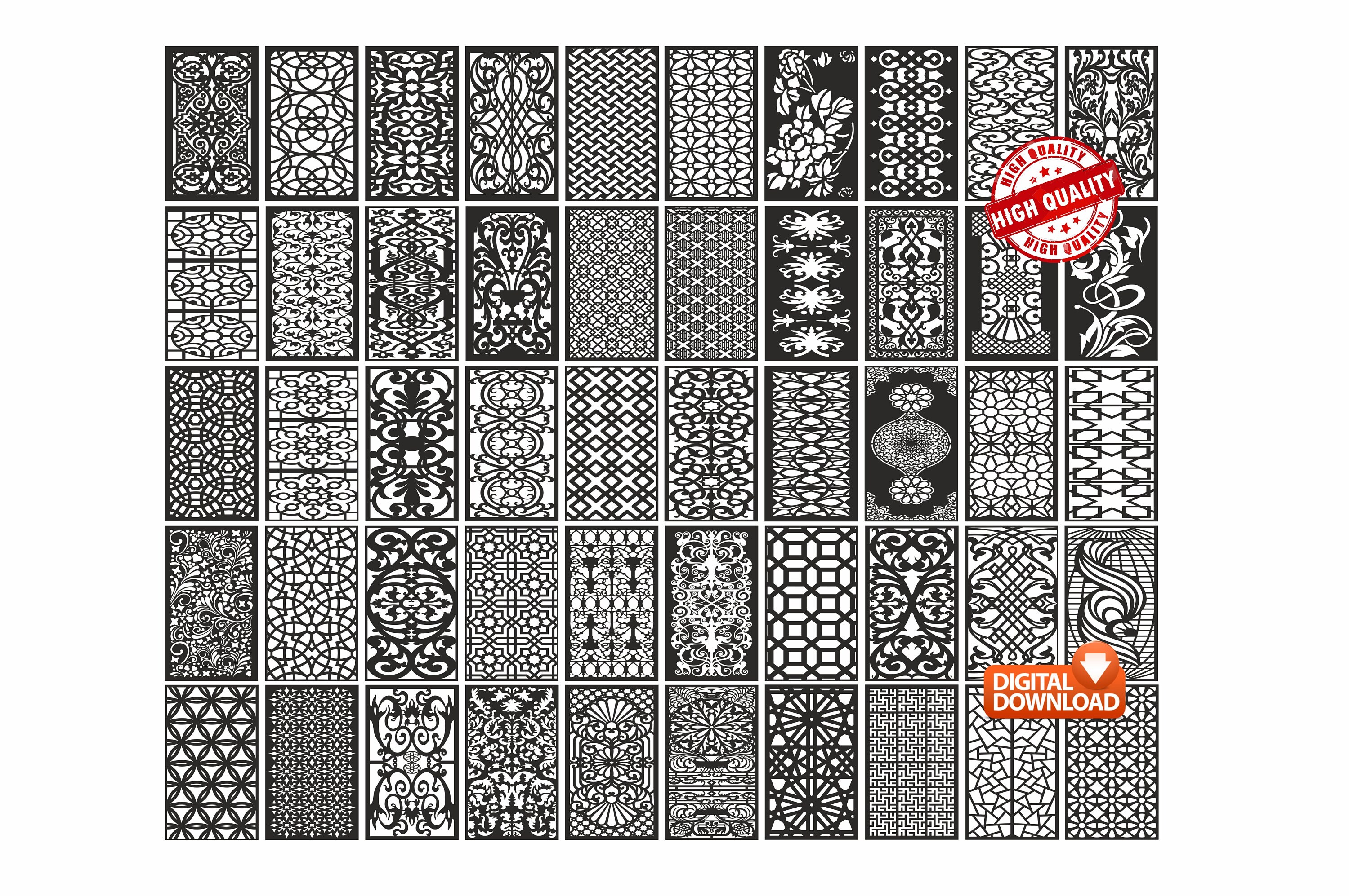 Panel Collection Series-l 50 CNC Files Panel Dxf Laser Cutting - Etsy