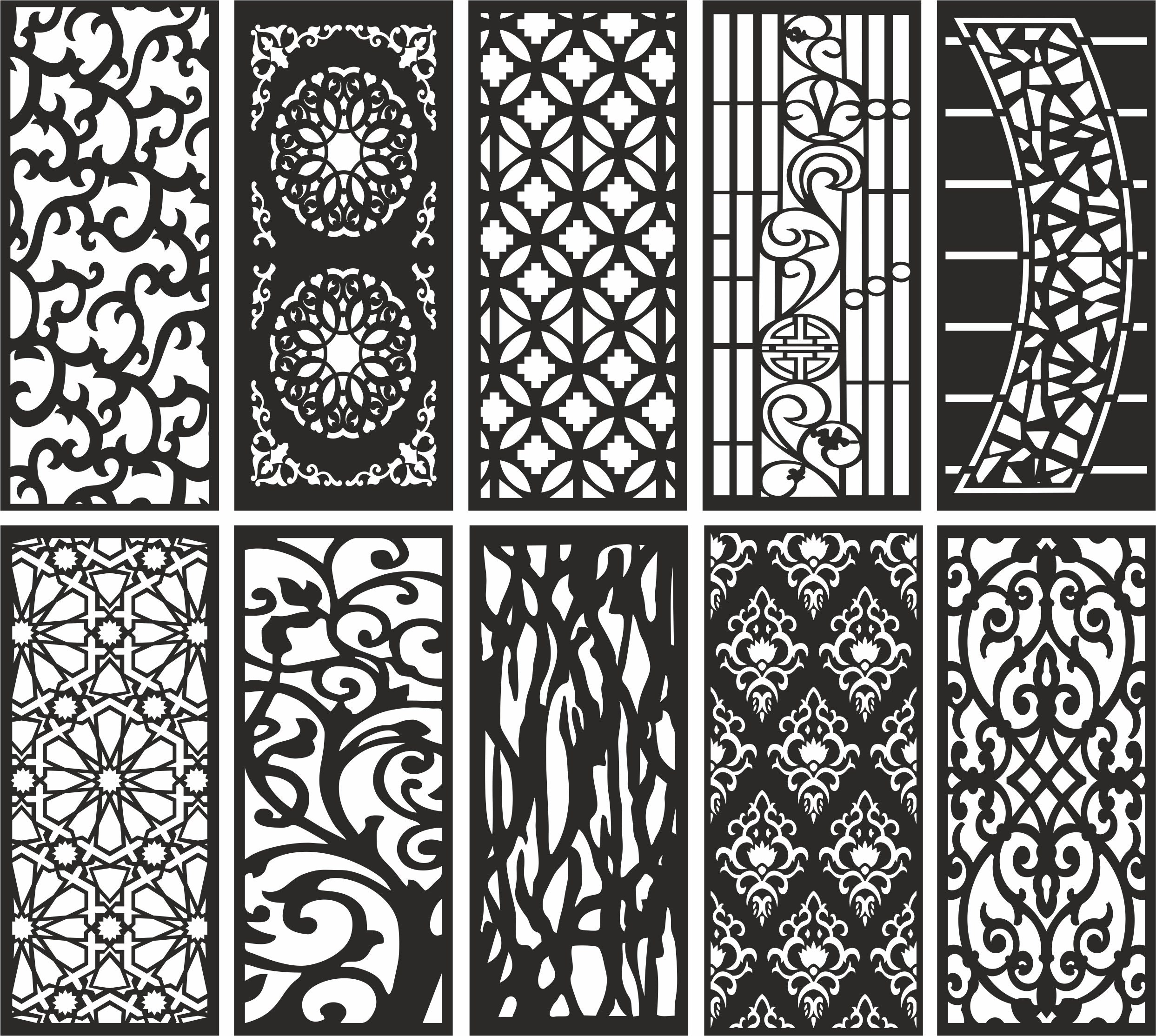 Panel Collection Series-i 50 CNC Files Panel Dxf Laser Cutting - Etsy