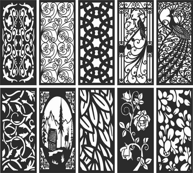 Panel Collection Series-g 50 CNC Files Panel Dxf Laser Cutting - Etsy