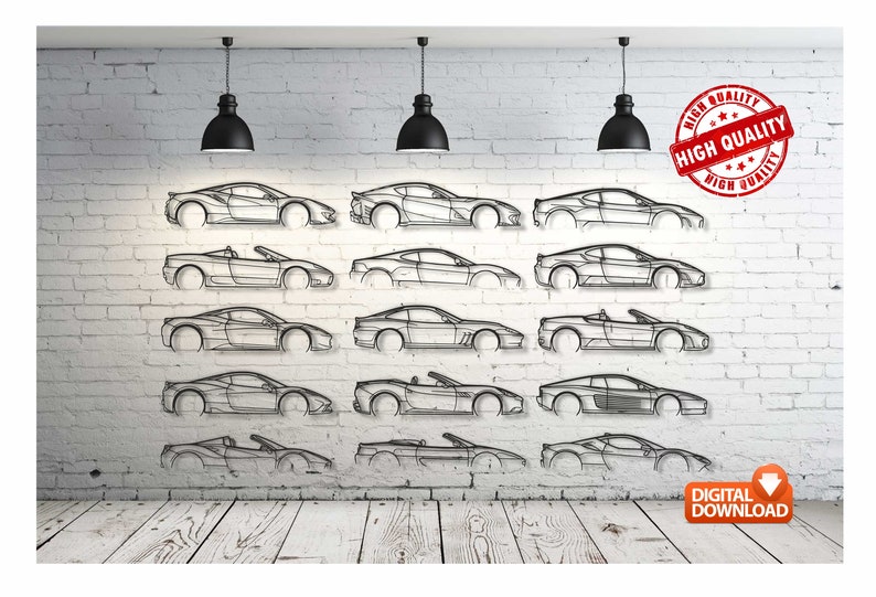 Car Wall Art Decoration Files for CNC Laser , Plasma , Router and ...