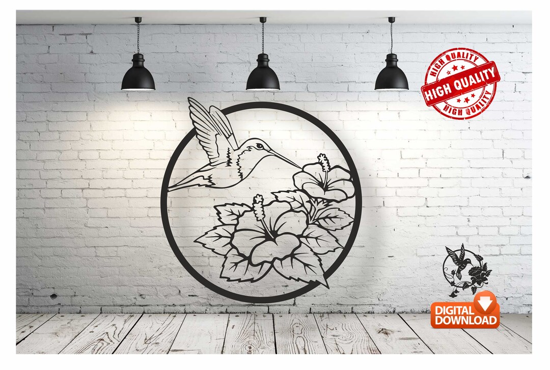 Hummingbird Wall Art: Laser Cut CNC Vector File (digital Download) - Etsy
