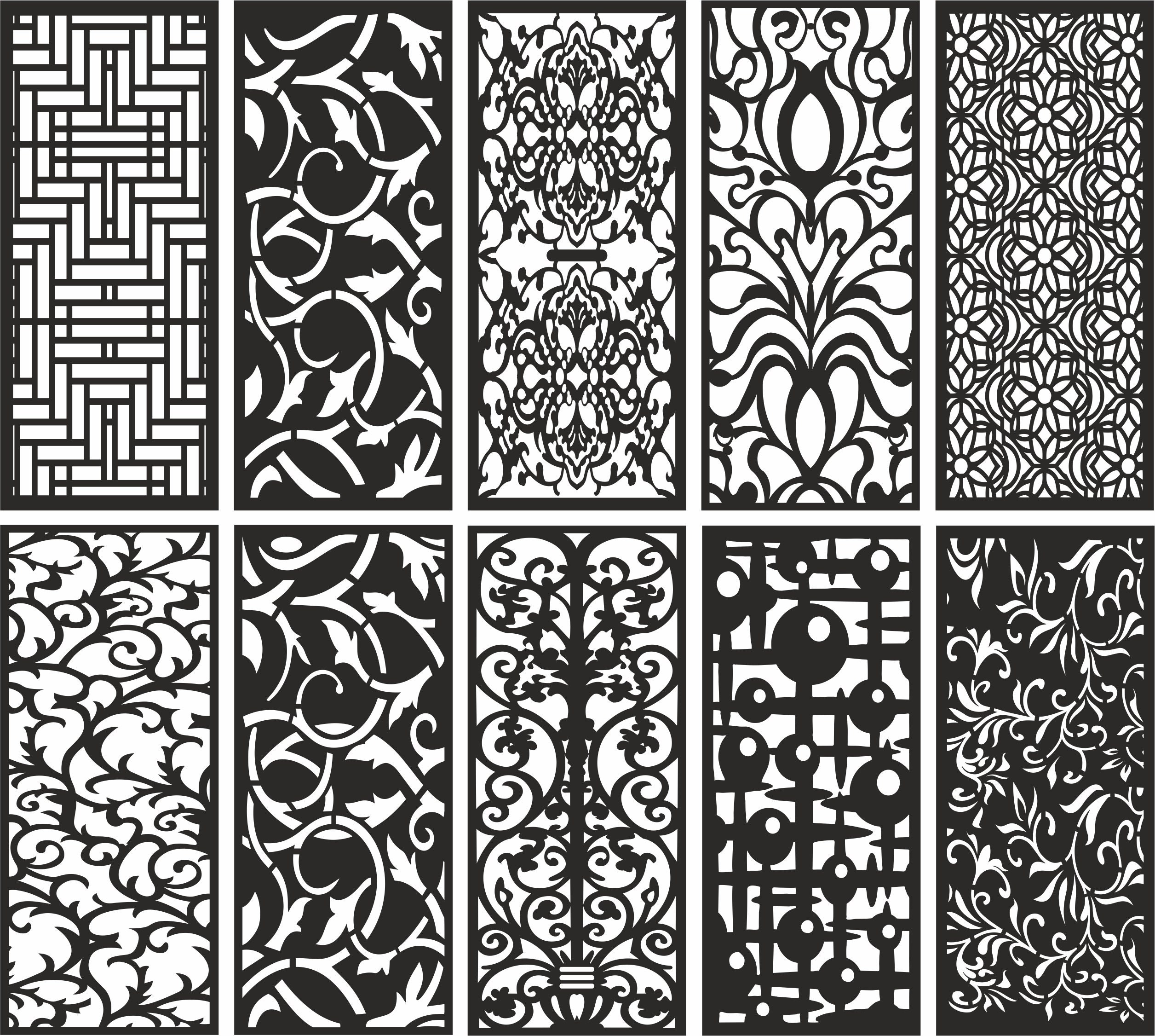 Panel Collection Series-h 50 CNC Files Panel Dxf Laser Cutting - Etsy