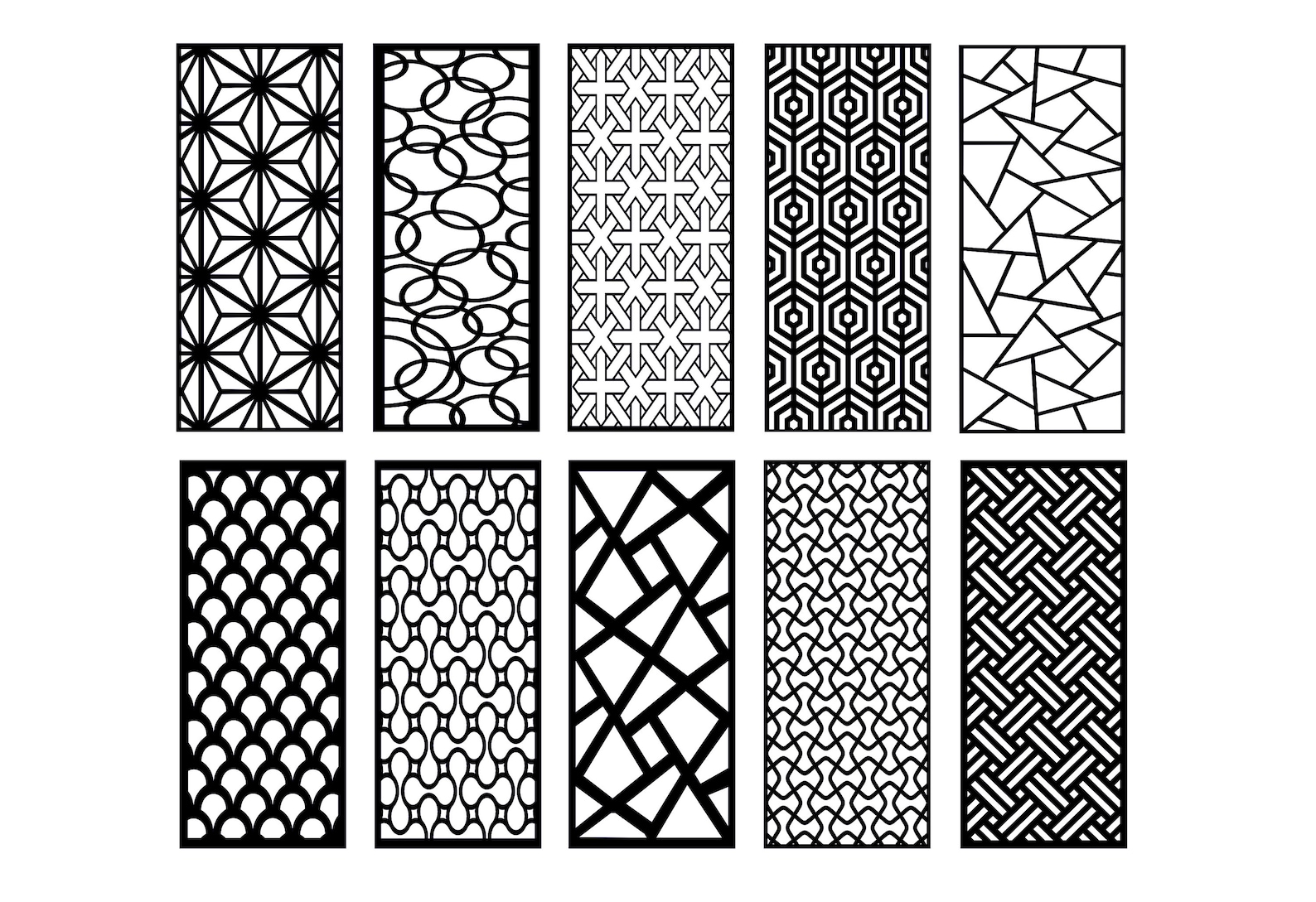 Panel Collection Series-a 50 CNC Files Panel Dxf Laser Cutting , Plasma ...