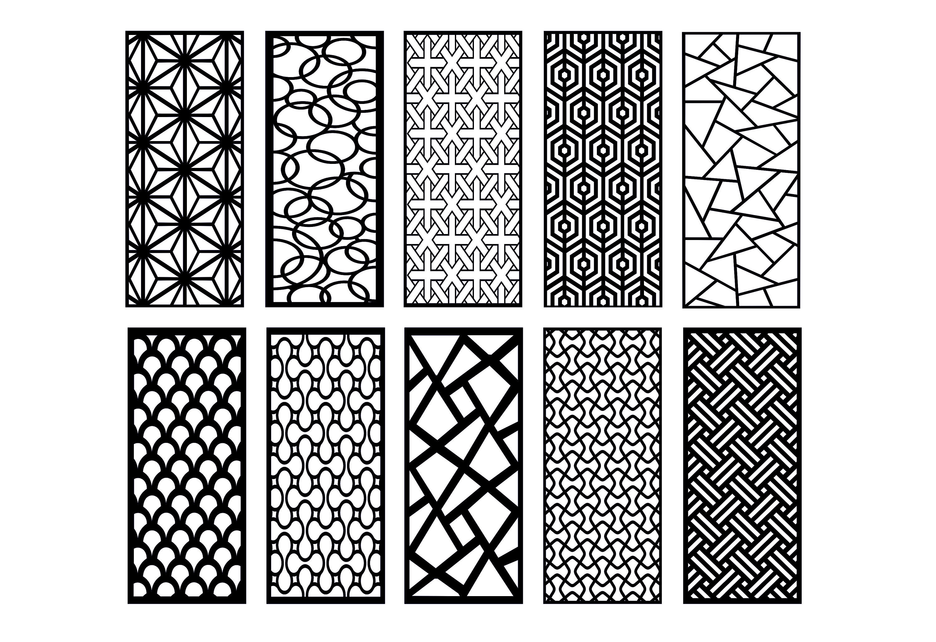 Panel Collection Series-a 50 CNC Files Panel Dxf Laser Cutting , Plasma ...