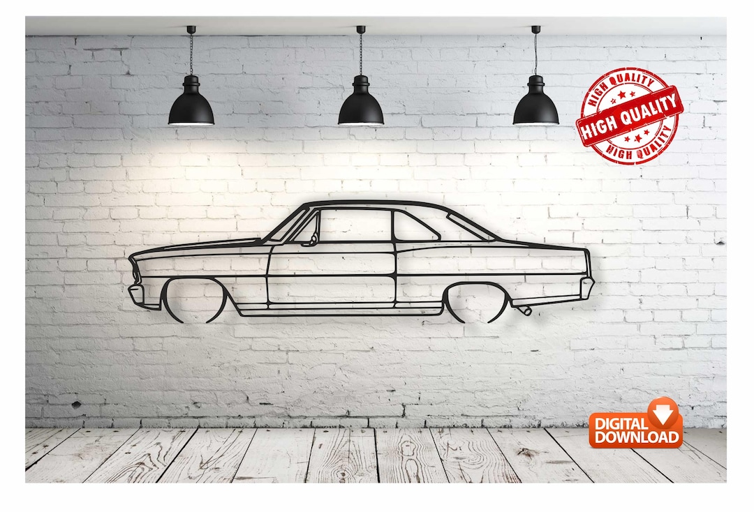 Nova 1966 Metal Car Wall Art Decor Vector File for Laser Cutting ...