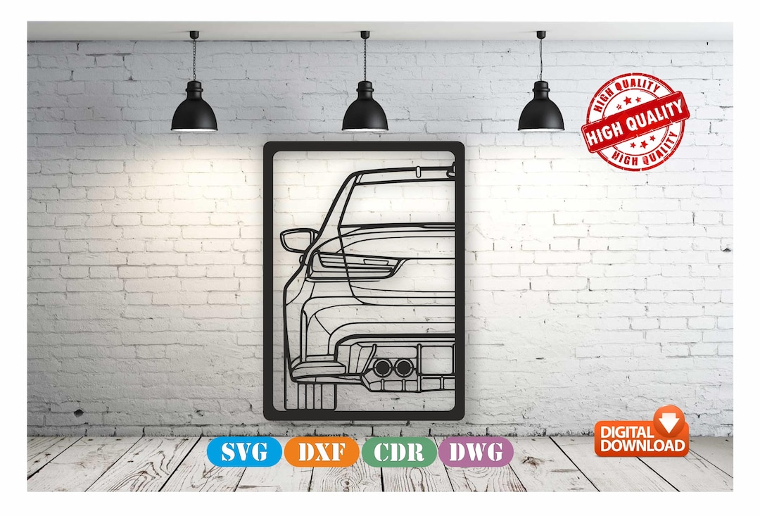 G80-M3 Metal Car Wall Art Decor Vector File for Laser Cutting , Plasma ...