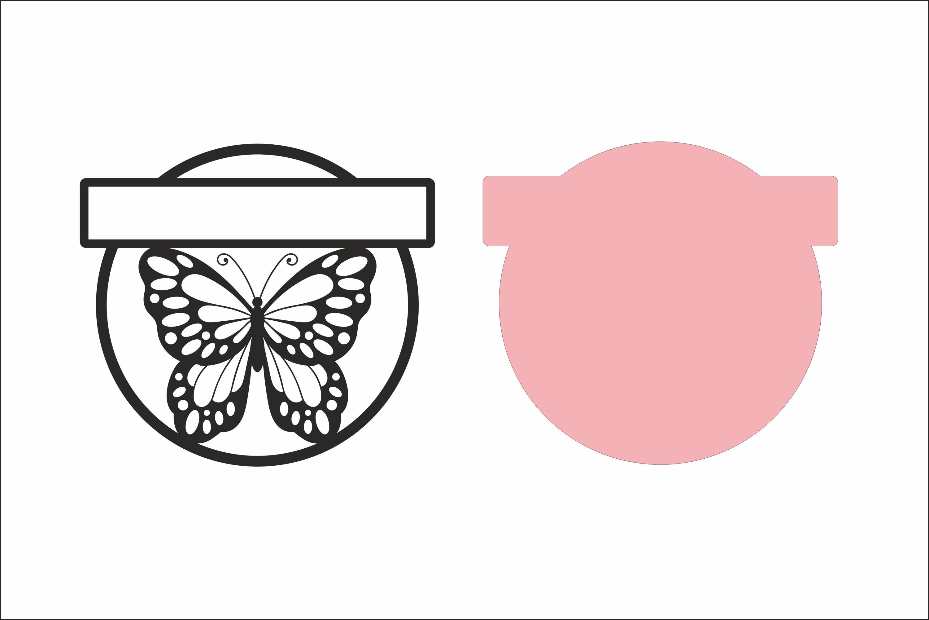 Butterfly Name Sign SVG: Laser Cut Wall Art Template (svg, Dxf, Ai, Pdf ...