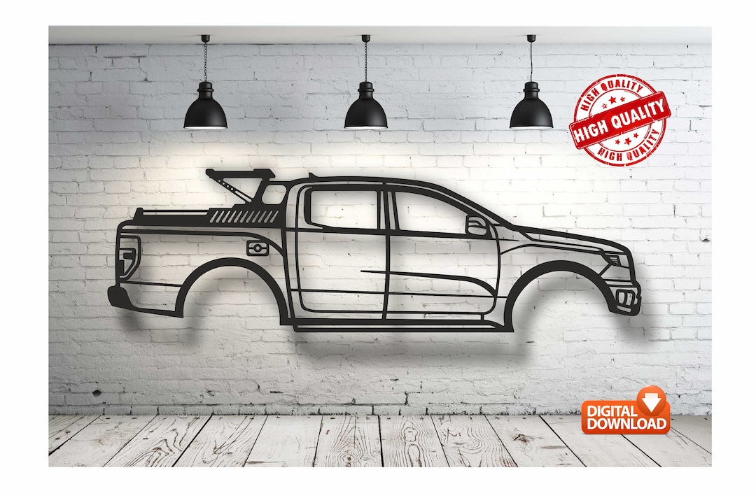 F150 Metal Car Wall Art Decor Vector File for Laser Cutting , Plasma ...
