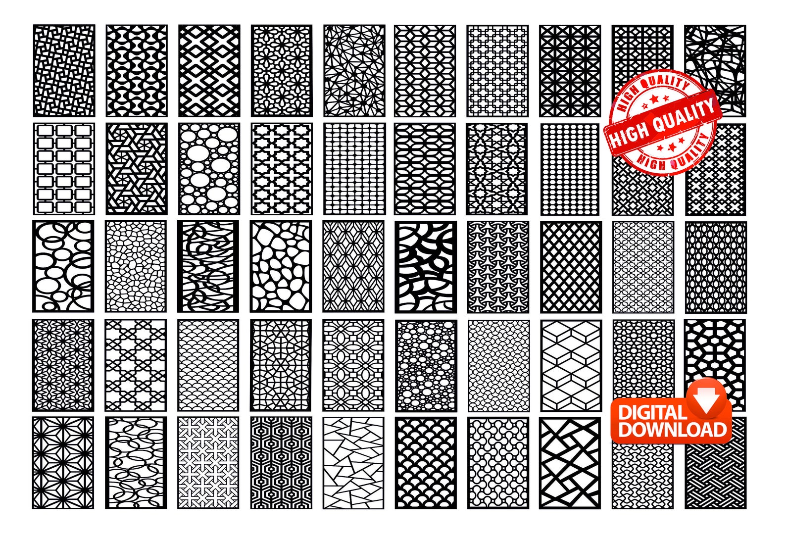 Panel Collection Series-a 50 CNC Files Panel Dxf Laser Cutting , Plasma ...