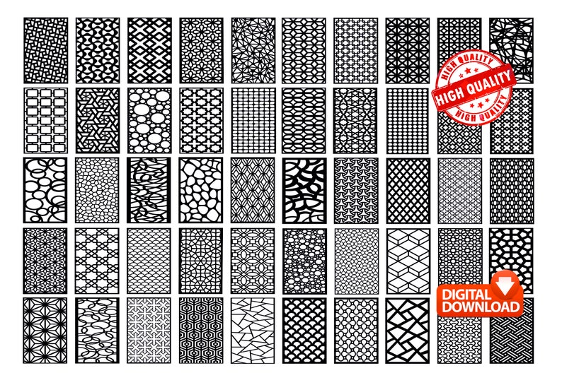 Panel Collection Series-a 50 CNC Files Panel Dxf Laser Cutting , Plasma ...
