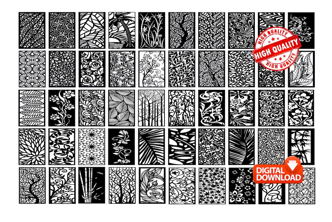 Panel Collection Series-b 50 CNC Files Panel Dxf Laser Cutting , Plasma ...