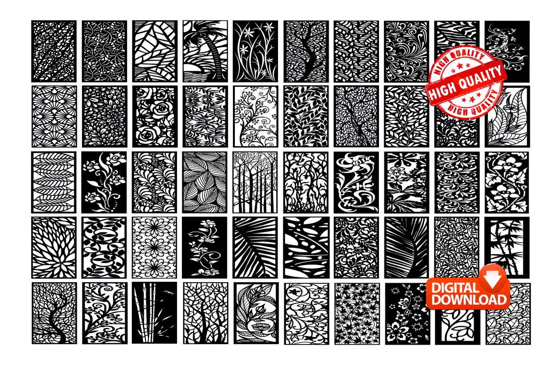 Panel Collection Series-b 50 CNC Files Panel Dxf Laser Cutting , Plasma ...