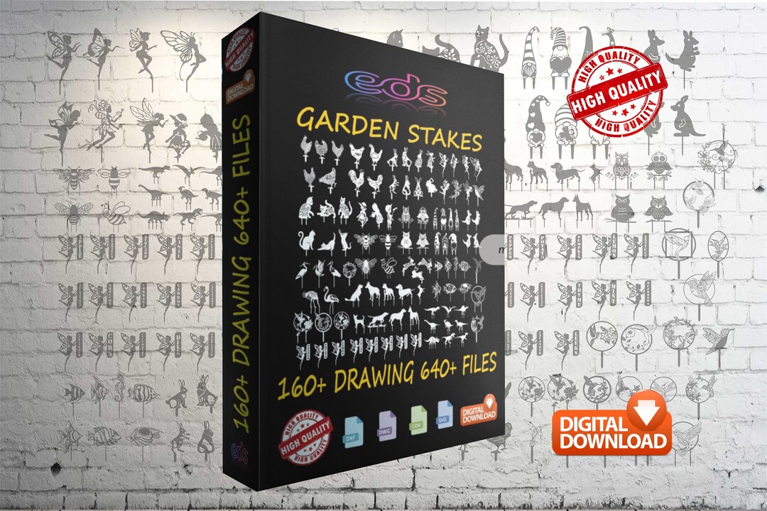 Garden Stakes High Quality Vector Drawing File for Laser Cutting Dxf ...