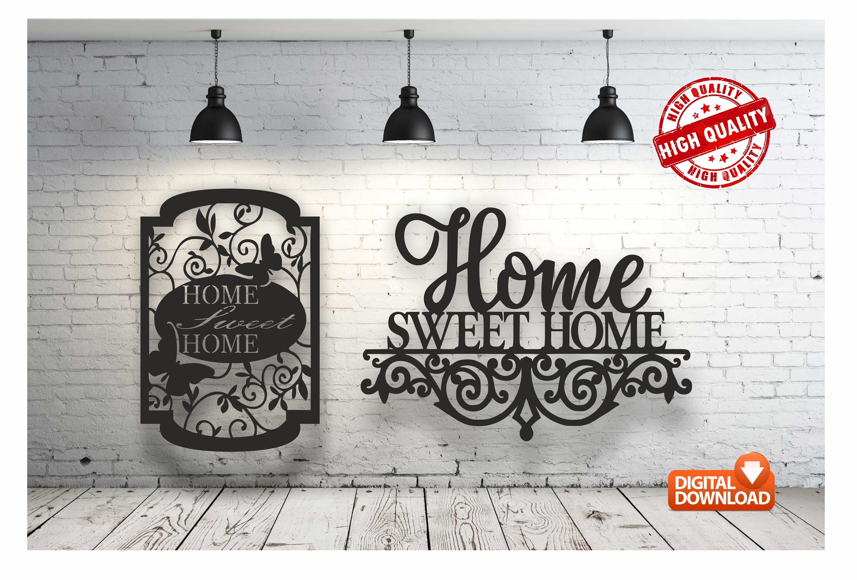 Home Sweet Home Bundle Vector Drawing File for Laser Cutting , Plasma ...