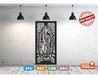 Virgin Mary Wall Art Decor Vector File for Laser Cutting , Plasma ...