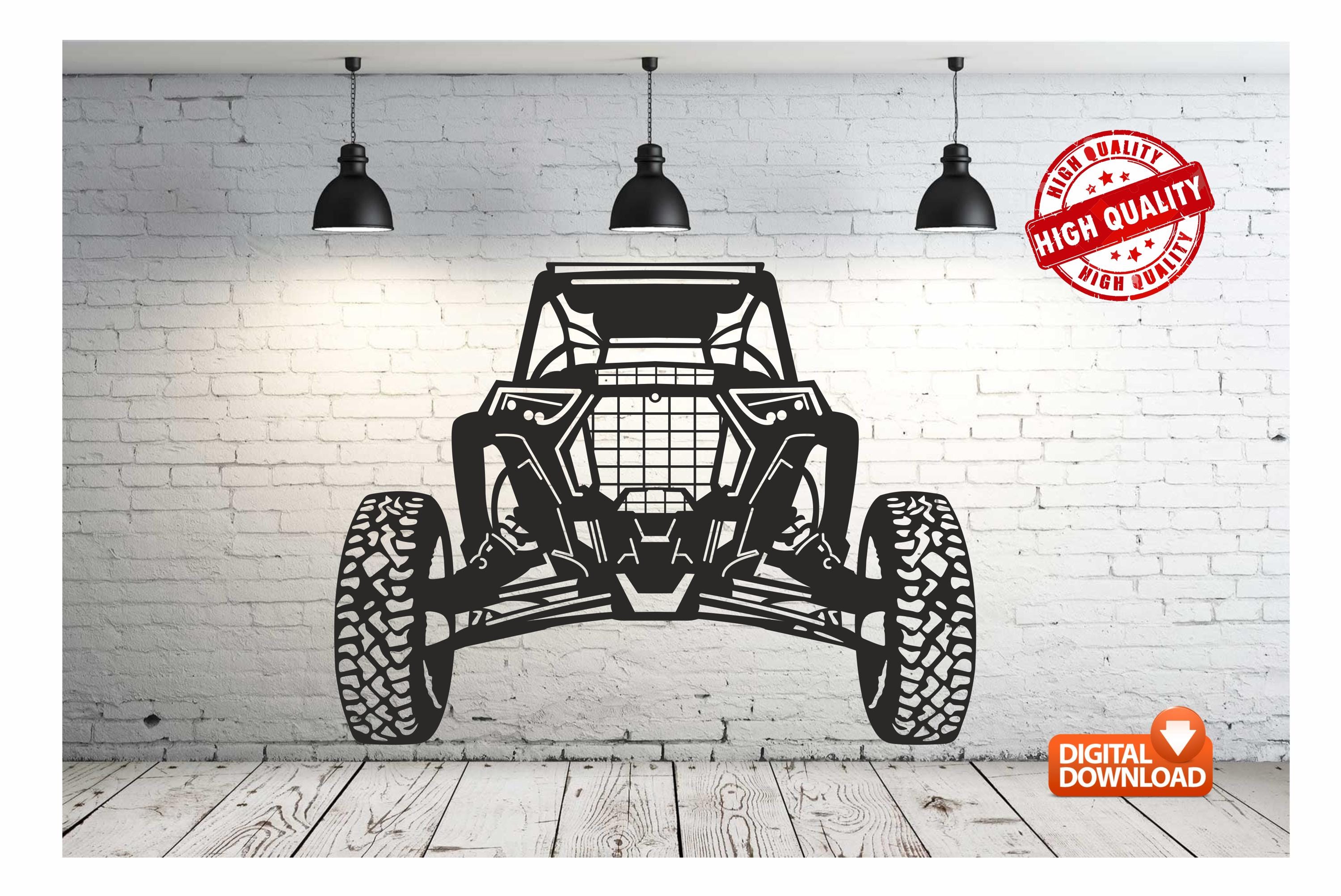 Metal Car Buggy Wall Art Decor Vector File for Laser Cutting , Plasma ...