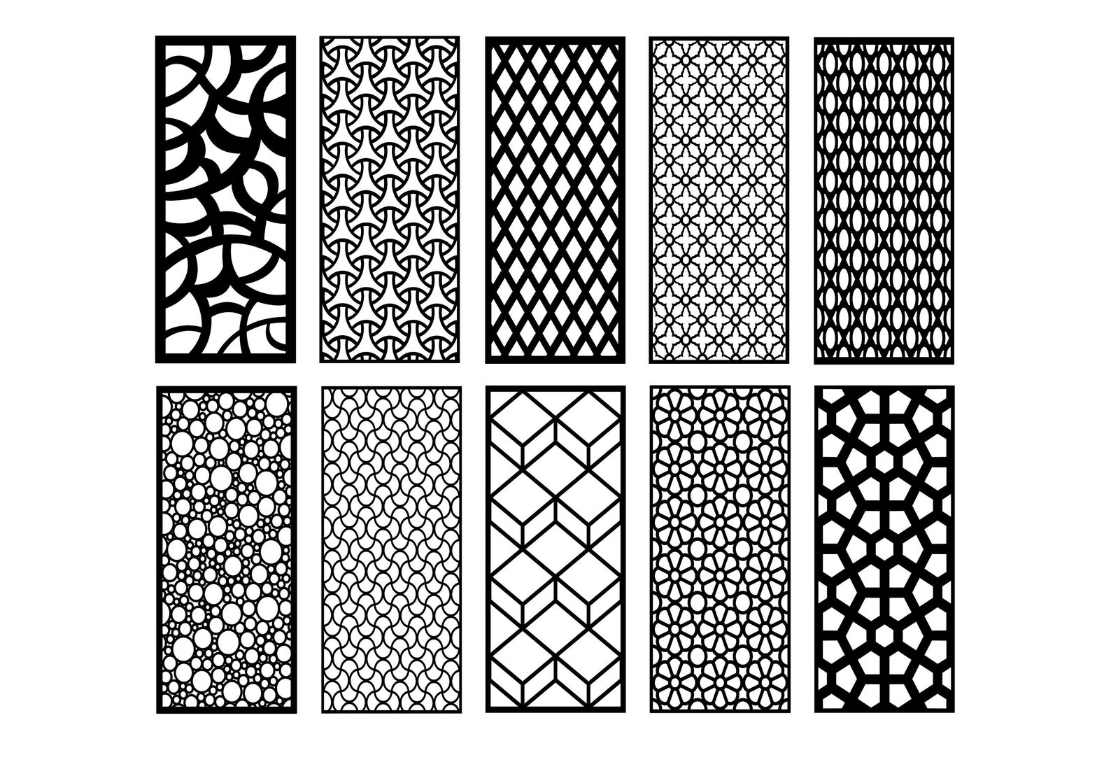 Panel Collection Series-a 50 CNC Files Panel Dxf Laser Cutting , Plasma ...