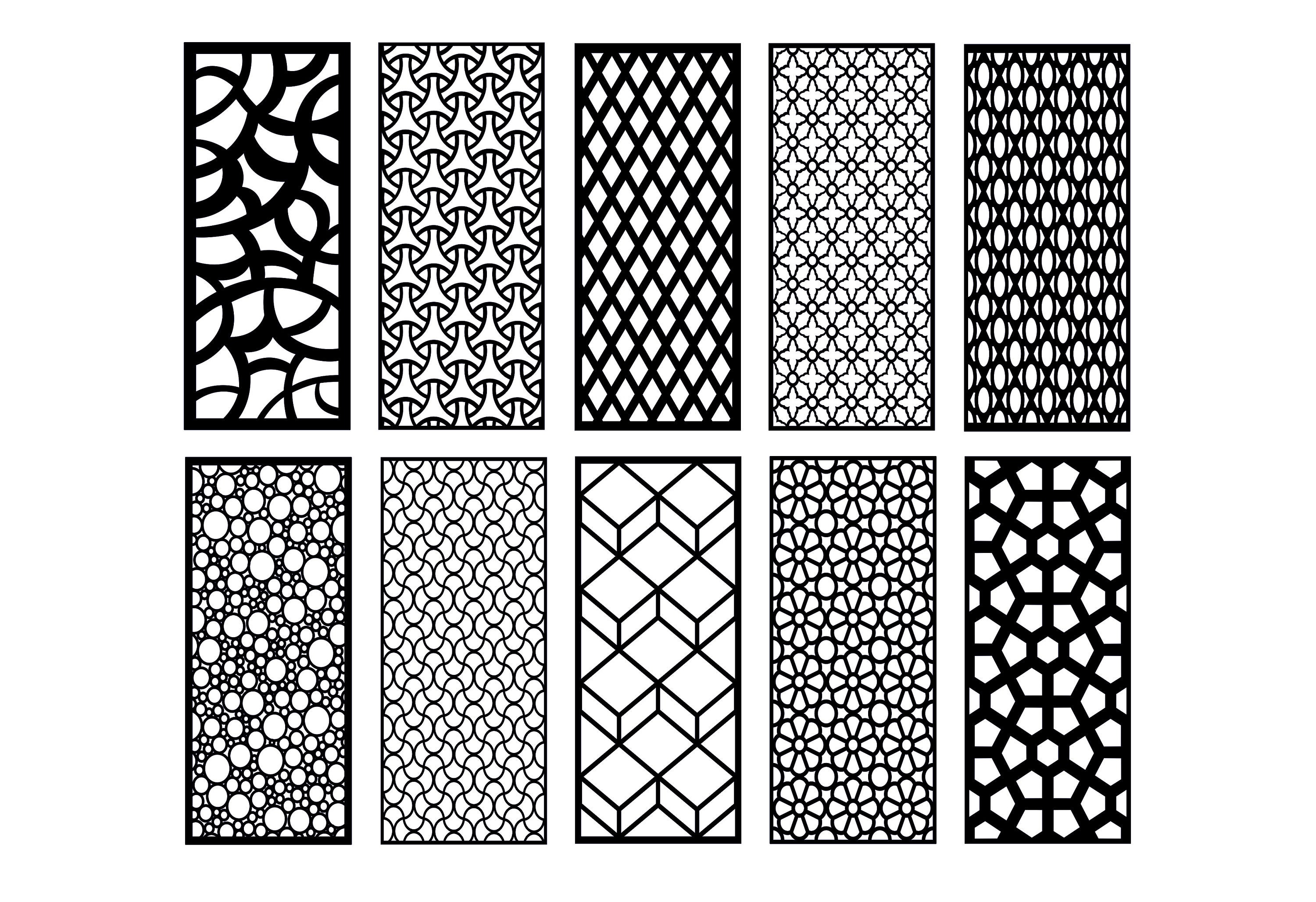 Panel Collection Series-a 50 CNC Files Panel Dxf Laser Cutting , Plasma ...